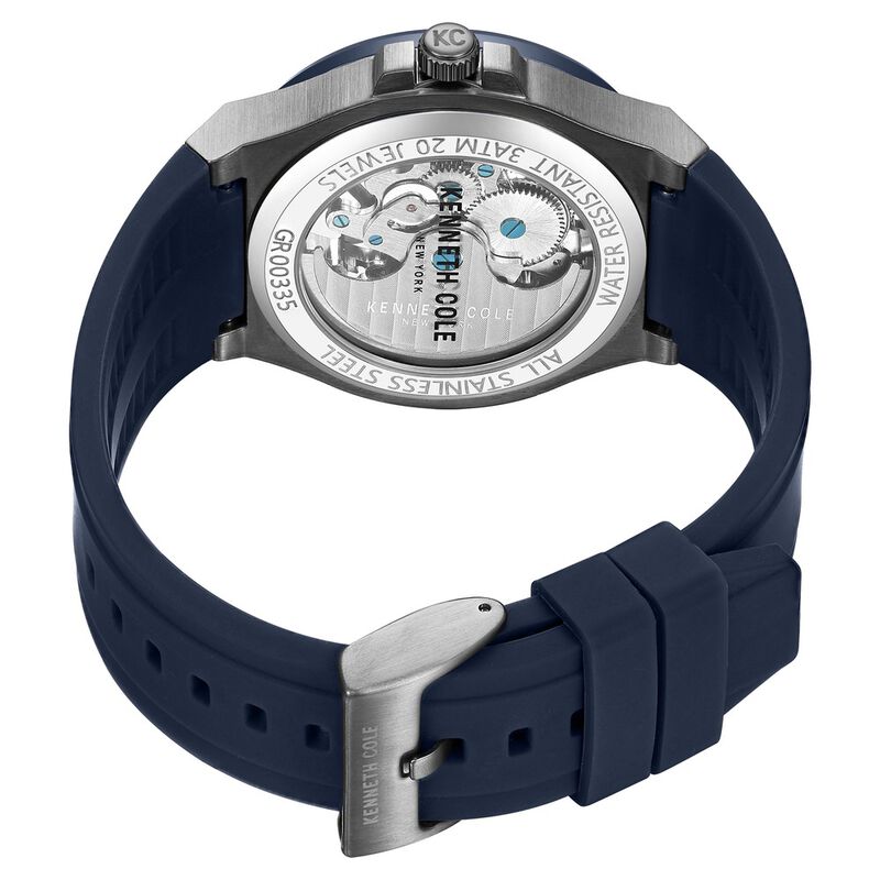 Buy Online Kenneth Cole Automatic Automatic Blue Dial Stainless Steel ...