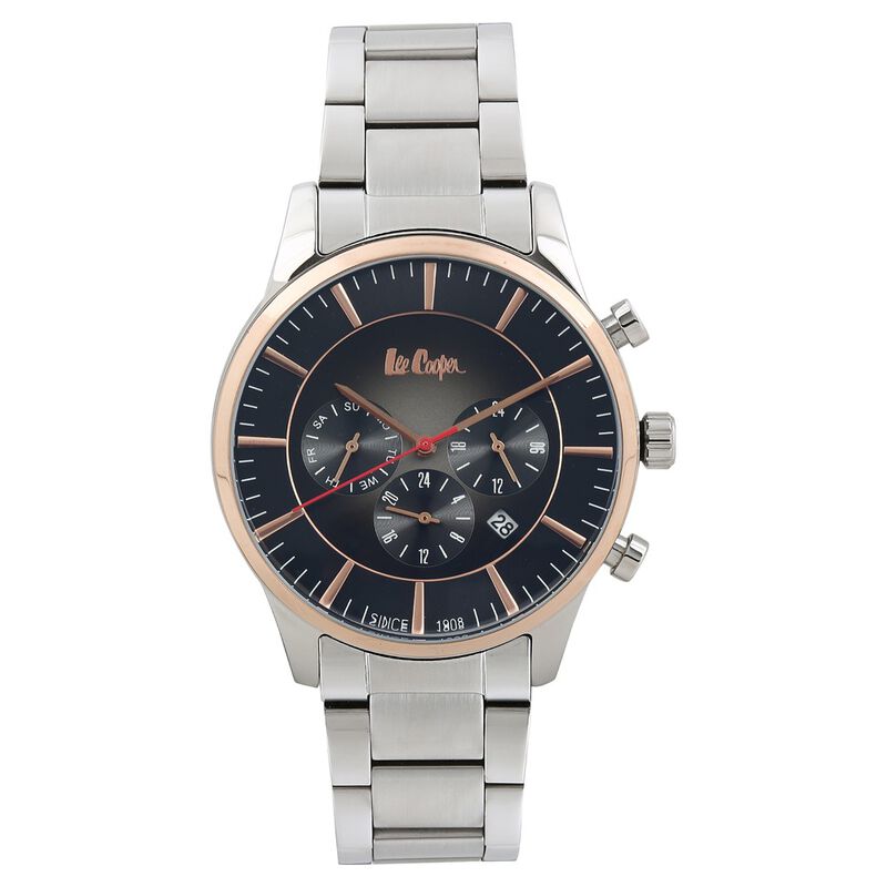 Buy Online Lee Cooper Quartz Multifunction Black Dial Stainless Steel ...