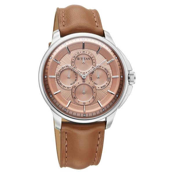 Buy Online Titan Classique Four Eye Multifunction Analog with Salmon ...