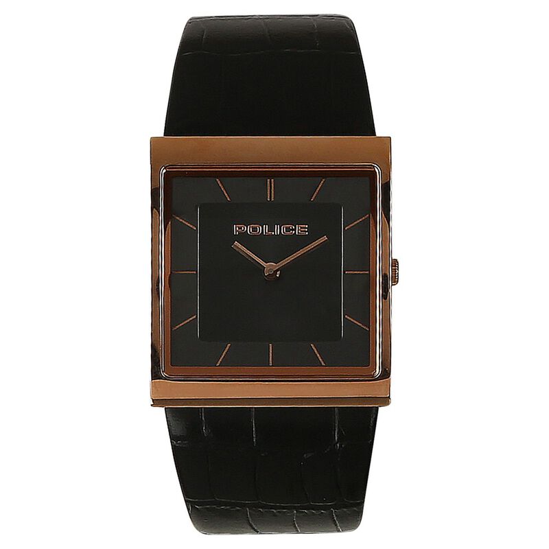 Buy Online Police Quartz Analog Black Dial Leather Strap Watch for Men ...