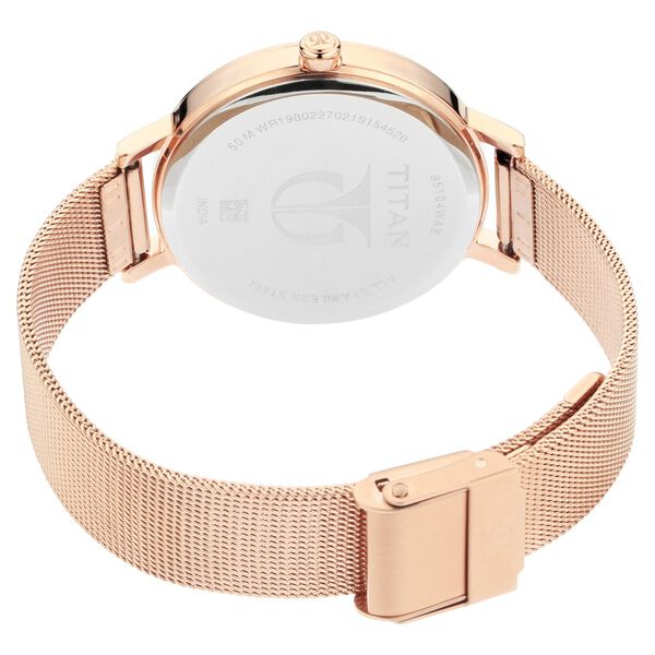 Buy Online Titan PoP Rose Gold Dial Analog Stainless Steel Strap watch ...