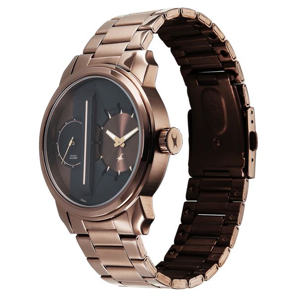 Buy Online Fastrack Pulse IV Dual Time Analog Watch with Brown Dial ...