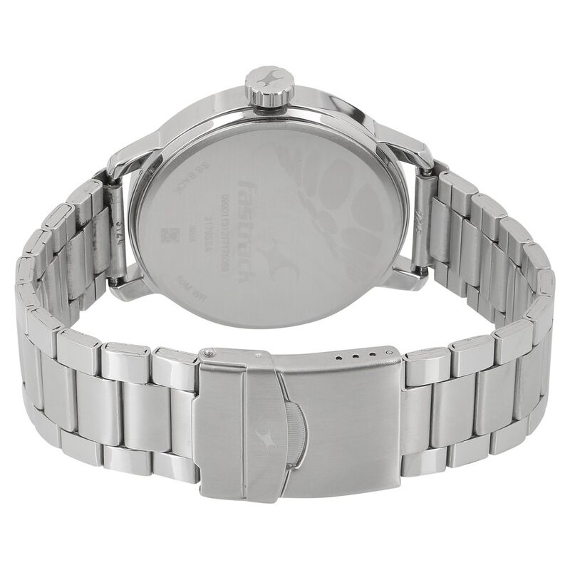 Buy Online Fastrack Varsity Quartz Analog Green Dial Stainless Steel ...