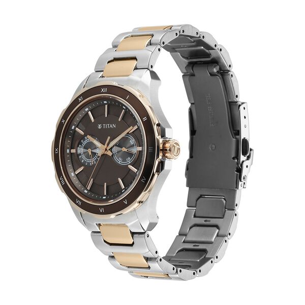 Buy Online Titan Regalia Opulent Two-Eye Multifunction Brown Panda Dial ...