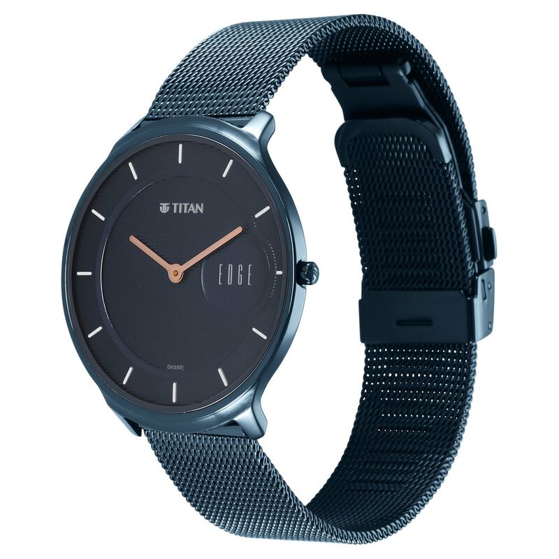 Buy Online Edge Baseline Blue Dial Stainless Steel Strap Watch Men ...