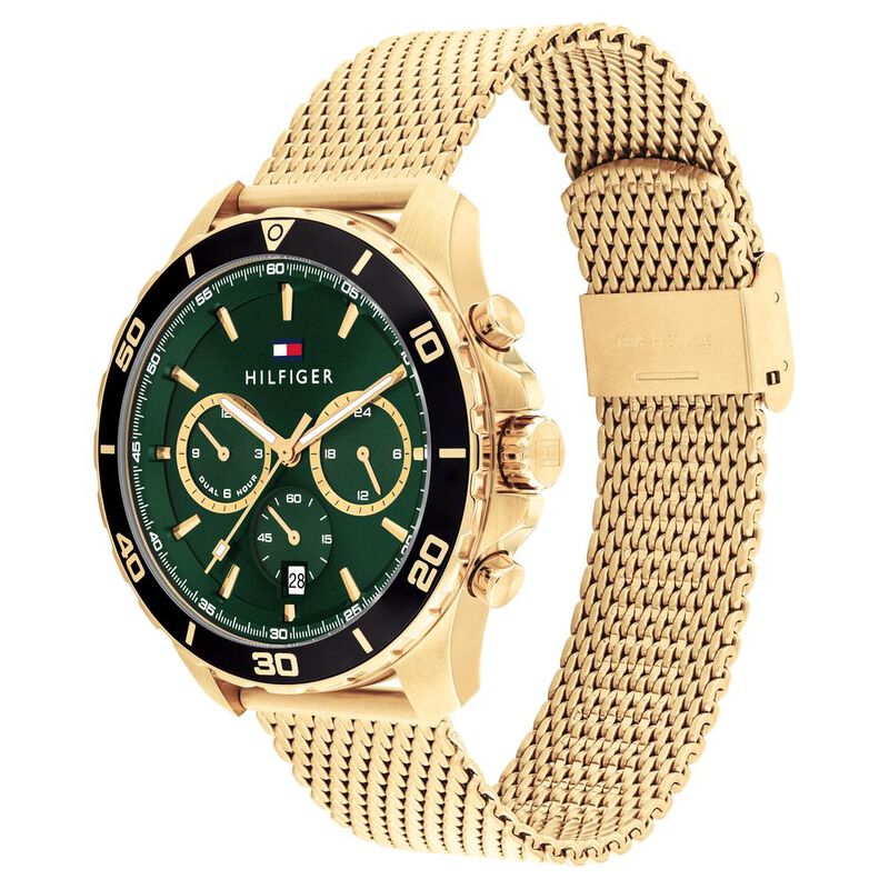 Buy Online Tommy Hilfiger Quartz Multifunction Green Stainless Steel ...