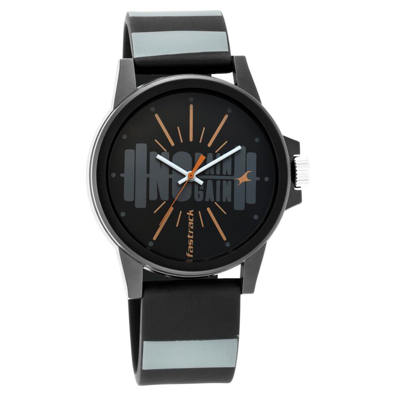 Buy Online Fastrack Fastfit Quartz Analog Black Dial Bicolour Silicone ...
