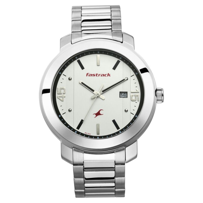 Buy Online Fastrack Bare Basics Quartz Analog with Date White Dial ...