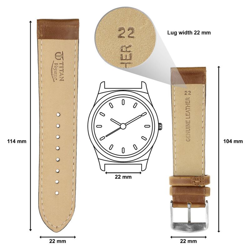 Buy Online 22 mm Brown Genuine Leather Straps for Men - nf4210171022s ...