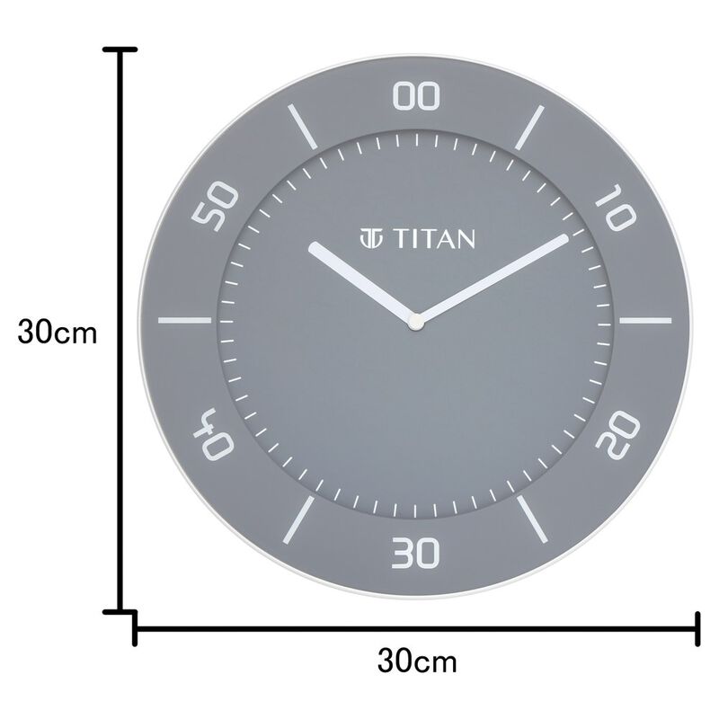 Buy Online Titan Grey Slim Wall Clock - 30 cm x 30 cm (Medium ...