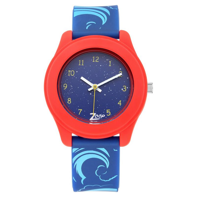 Buy Online Zoop By Titan Quartz Analog Blue Dial PU Strap Watch for ...