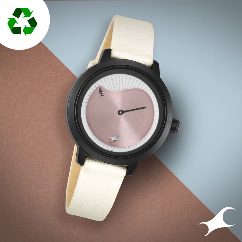 Buy Online Fastrack Revibe Quartz Analog White Dial Fabric Strap Watch ...