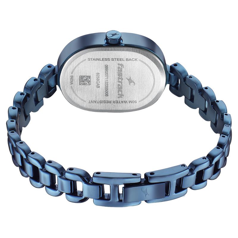 Buy Online Fastrack Style Up Blue Dial Metal Strap Watch for Girls ...