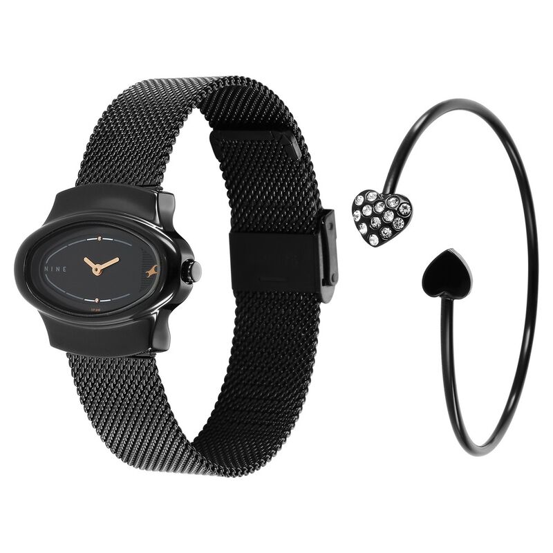 Buy Online Fastrack Pulse Quartz Analog Black Dial Stainless Steel ...