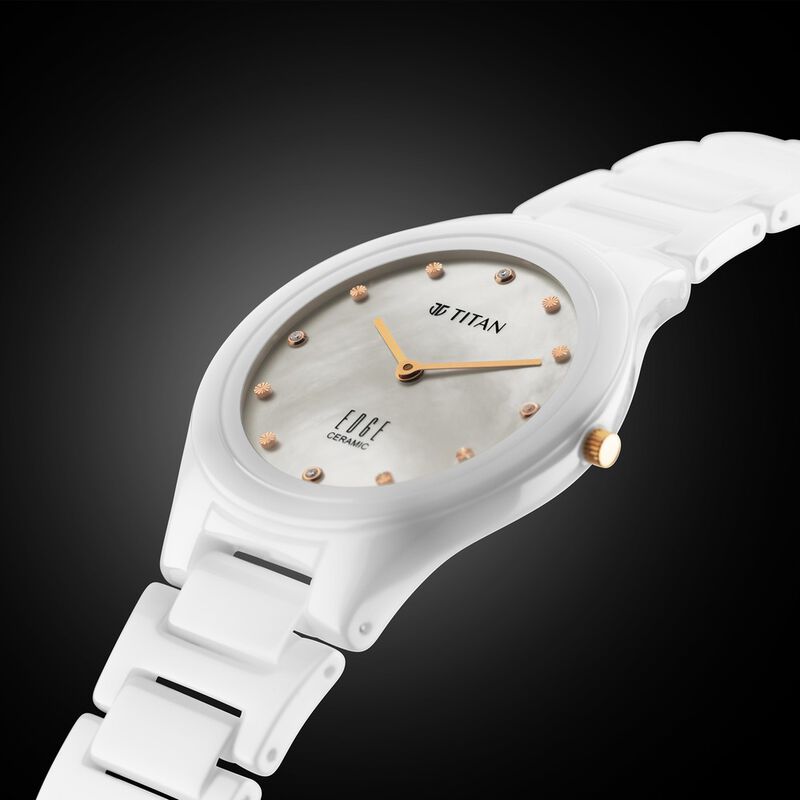 Buy Online Titan Edge Ceramic Quartz in Arctic White with Diamonds and ...