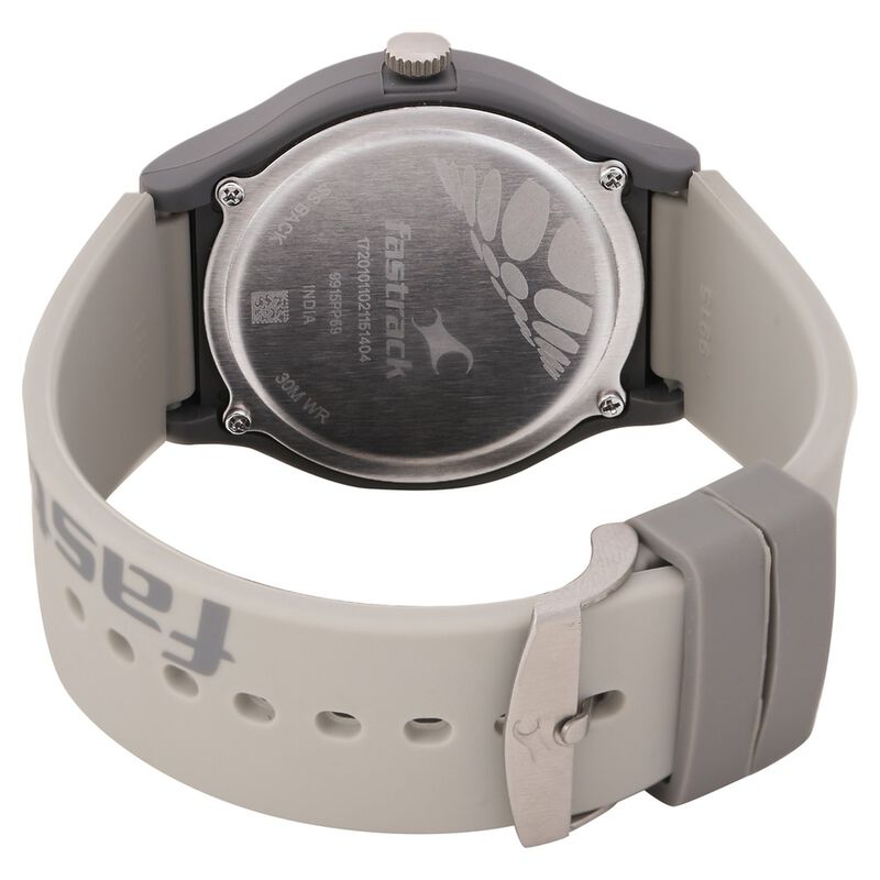 Buy Online Fastrack Quartz Analog Grey Dial Silicone Strap Watch for ...