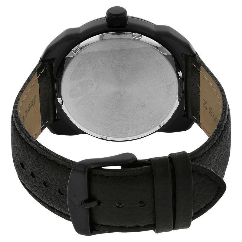 Buy Online Fastrack Quartz Analog Black Dial Leather Strap Watch for ...