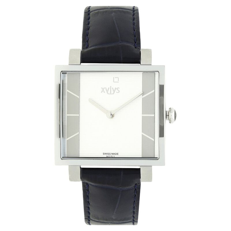 Buy Online Xylys Swiss Analog Black Leather Strap and Multicoloured ...