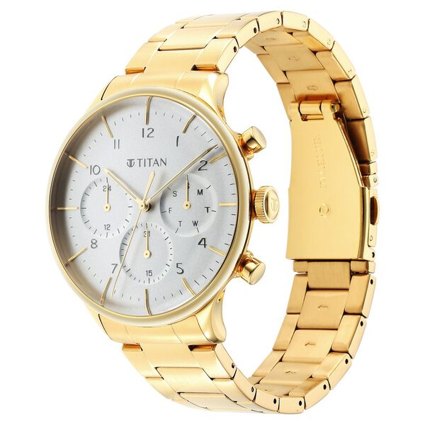 Buy Online Titan Urban Magic Silver Dial Quartz Multifunction Stainless ...