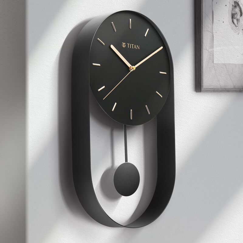 Buy Online Titan Contemporary Modern Metallics Pendulum Wall Clock with ...