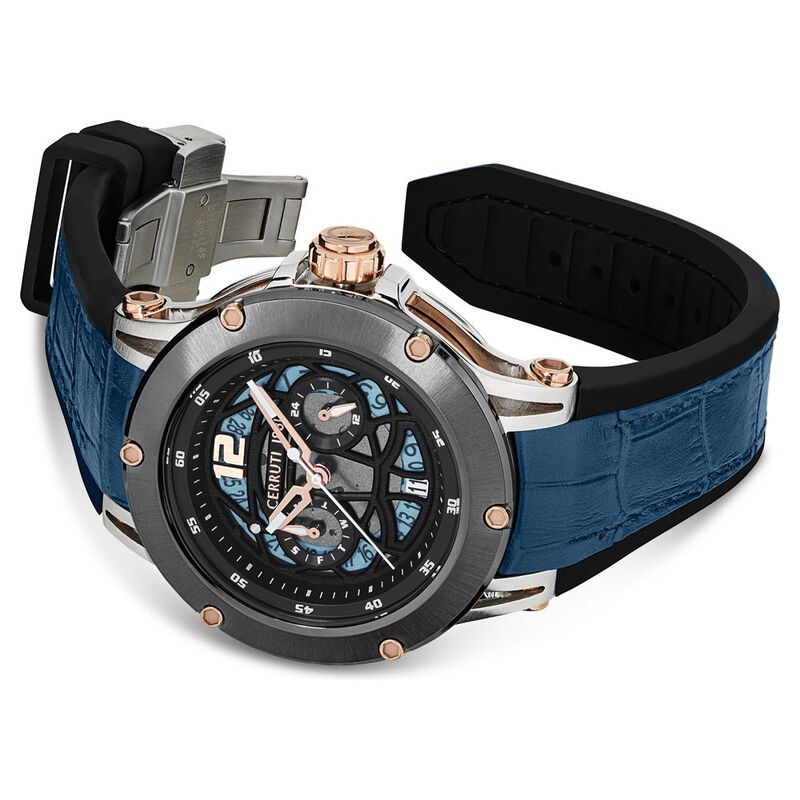 Buy Online Cerruti 1881 Blue Dial Silicone Strap Watch for Men ...