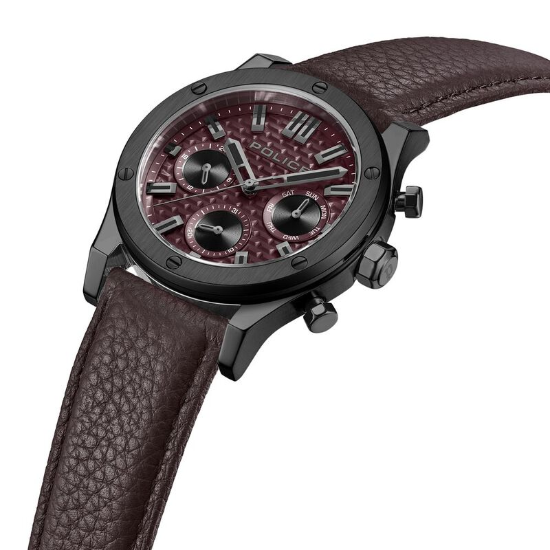 Buy Online Police Maroon Dial Quartz Multifunction Watch for Men ...