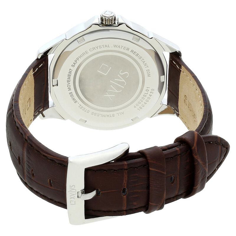 Buy Online Xylys Quartz Analog with Date White Dial Leather Strap Watch ...