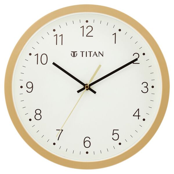 Buy Online Titan Classic Quartz Analog White Dial Wall Clock With ...
