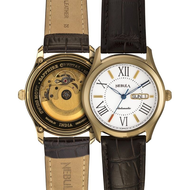 Buy Online Titan Nebula Swiss Automatic 18 Karat Solid Gold Watch for ...