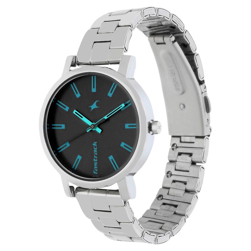 Buy Online Fastrack Fundamentals Quartz Analog Grey Dial Stainless ...