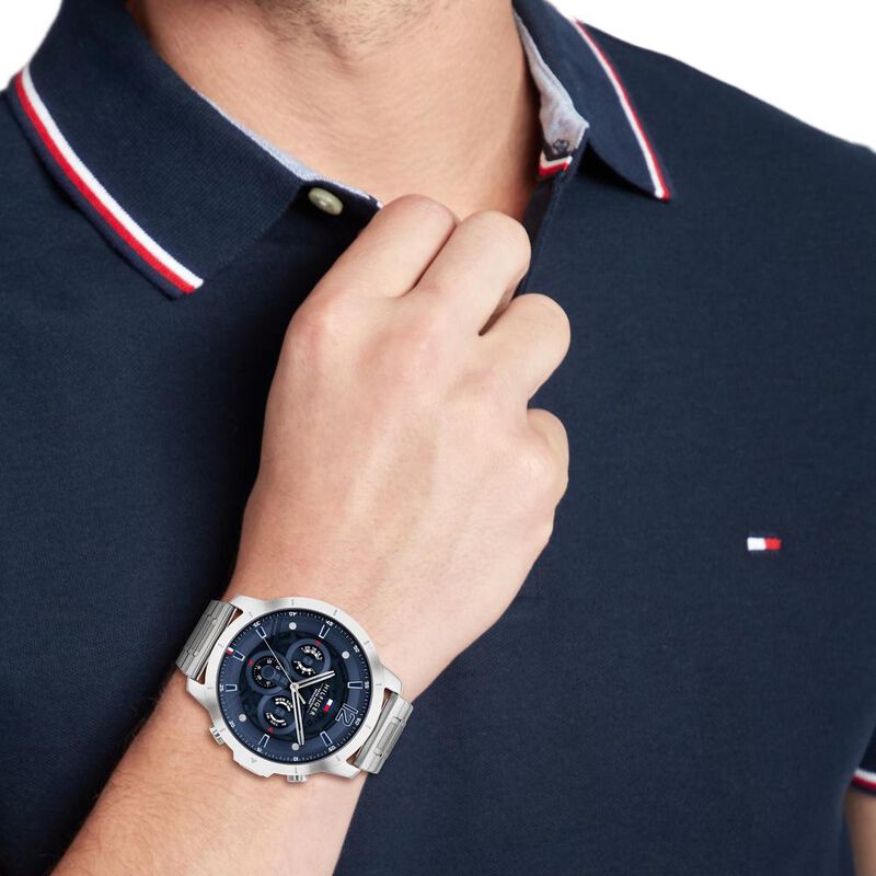 Buy Online Tommy Hilfiger Quartz Multifunction Blue Dial Stainless ...