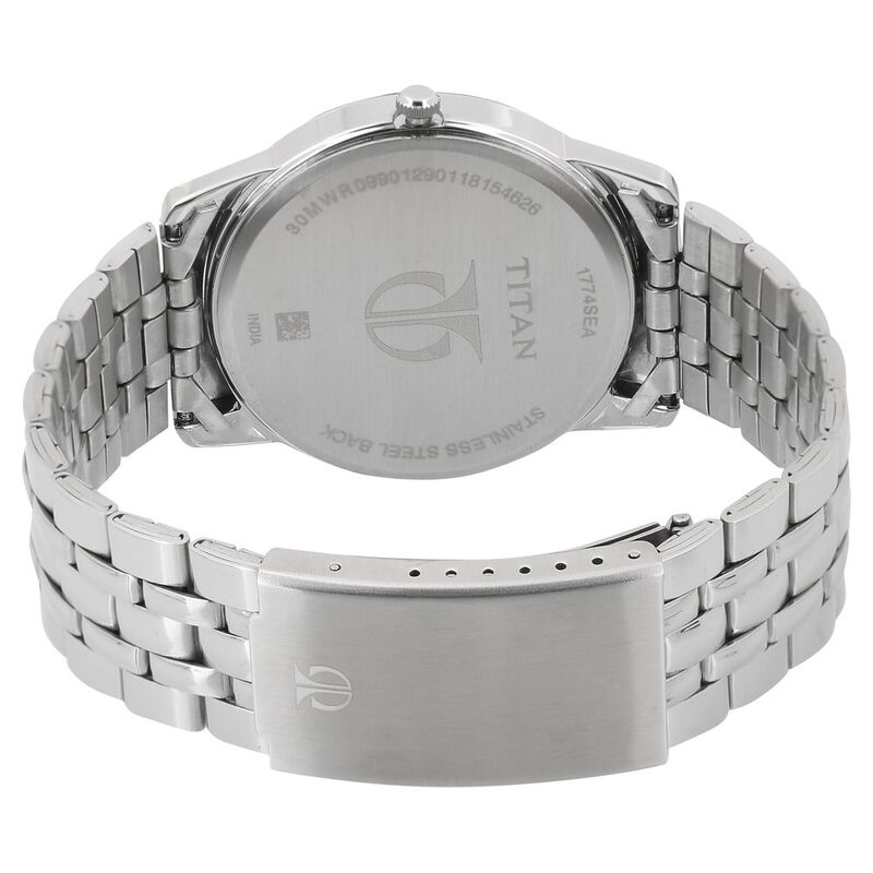 Buy Online Titan Analog with Day and Date Blue Dial Stainless Steel ...