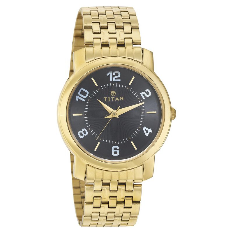 Buy Online Titan Quartz Analog Black Dial Watch for Men - 1645ym02 | Titan