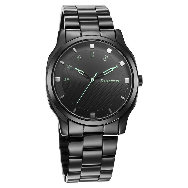 Buy Online Fastrack Stunners Quartz Analog Black Dial Stainless Steel ...