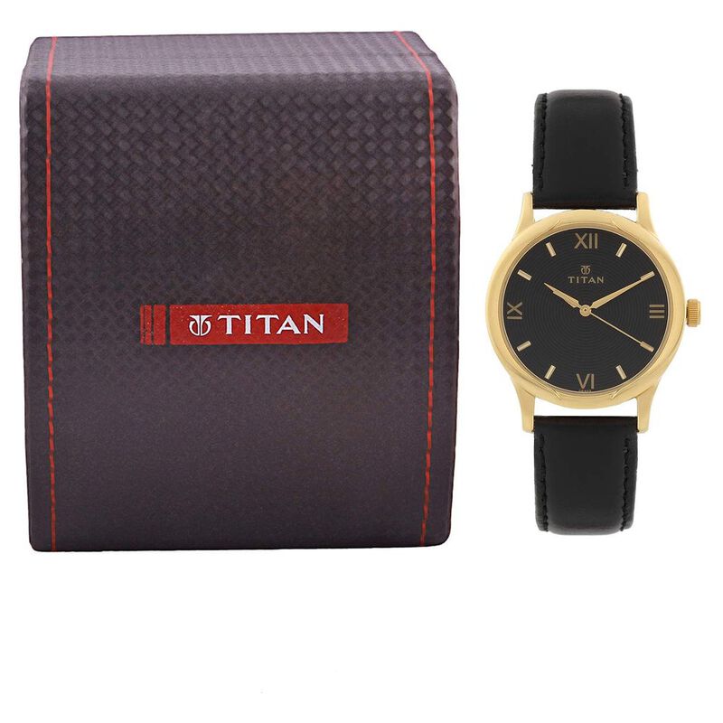 Buy Online Titan Quartz Analog Black Dial Watch for Men - ne1580yl03c ...