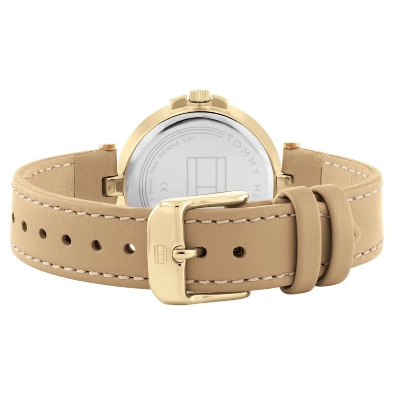 Buy Online Tommy Hilfiger Quartz Analog Beige Dial Leather Strap Watch ...