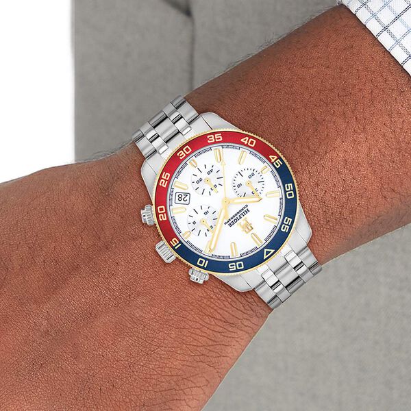 Buy Online Tommy Hilfiger Quartz Chronograph White Dial Silver ...