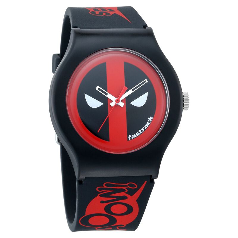 Fastrack Deadpool Quartz Analog Bicolour Dial Silicone Strap Unisex Watch