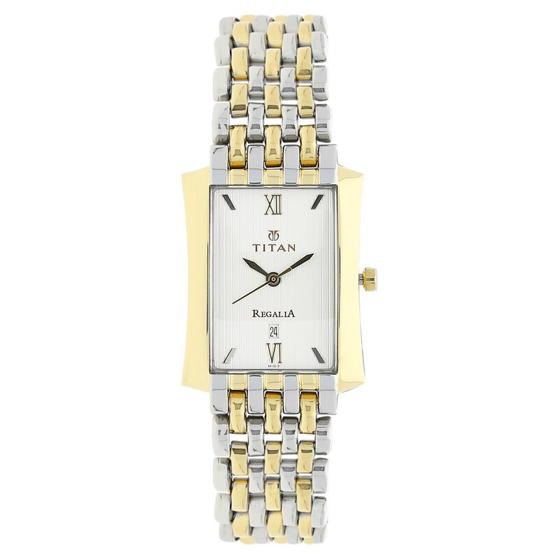 Buy Online Titan Regalia Silver Dial Analog with Date Stainless Steel ...