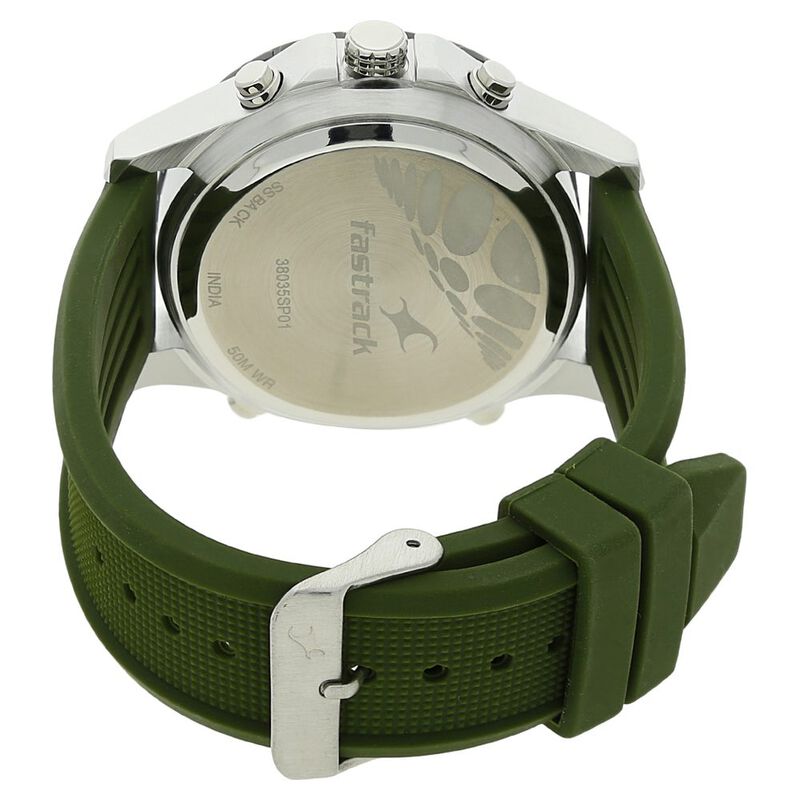 Buy Online Fastrack Quartz Analog Digital Grey Dial Silicone Strap ...