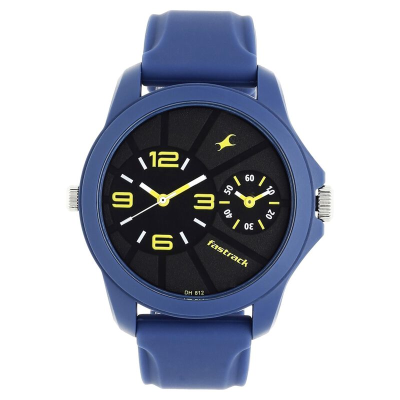 Buy Online Fastrack Quartz Analog Black Dial Silicone Strap Watch for ...