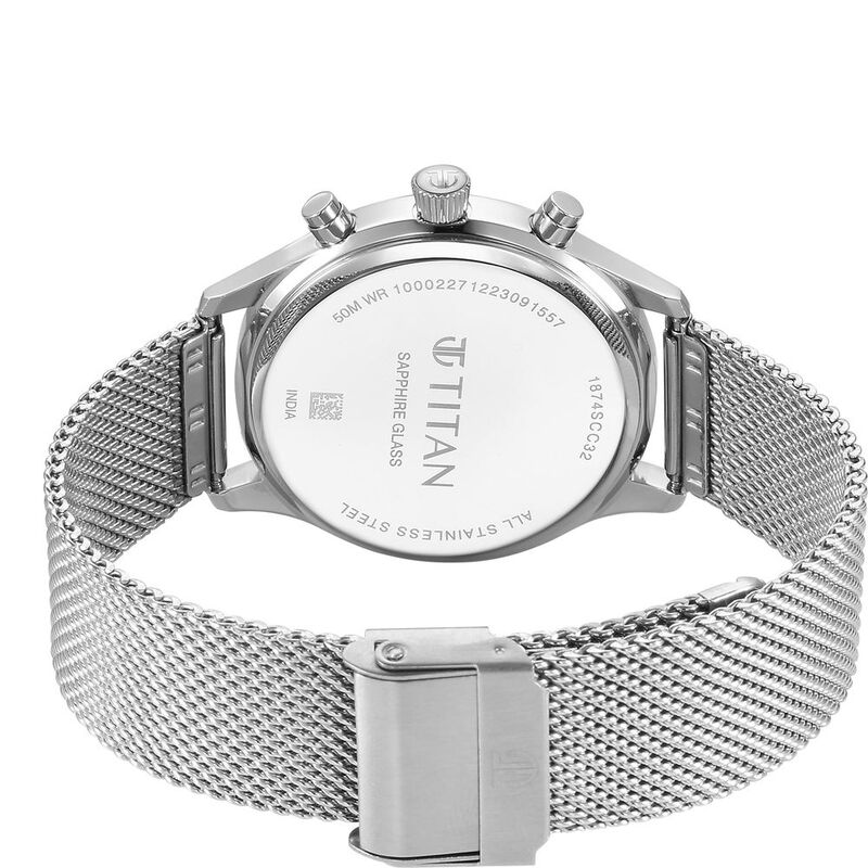 Buy Online Titan Sapphire Quartz Multifunction White Dial Stainless ...