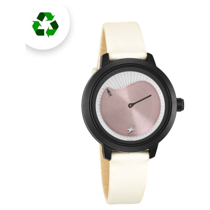 Buy Online Fastrack Revibe Quartz Analog White Dial Fabric Strap Watch ...