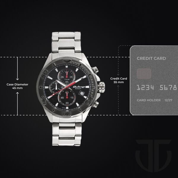 Buy Online Titan Octane Black Dial Chrono Stainless Steel Watch for Men ...