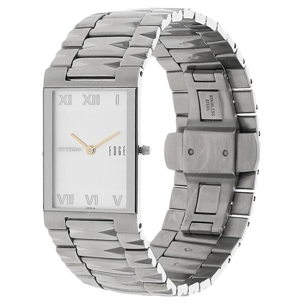 Buy Online Titan Edge White Dial Analogue Metal Strap Watch for Men ...