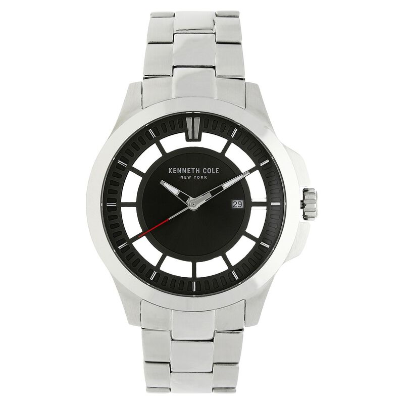 Buy Online Kenneth Cole Quartz Analog Grey Dial Stainless Steel Strap ...