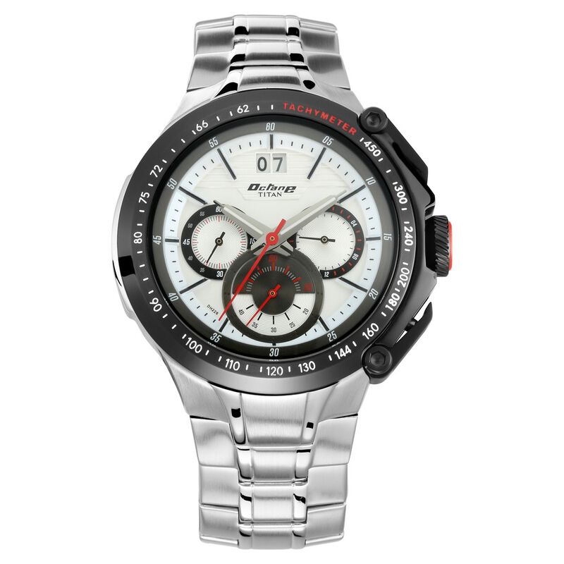 Buy Online Titan Octane White Chrono Stainless Strap watch for Men ...
