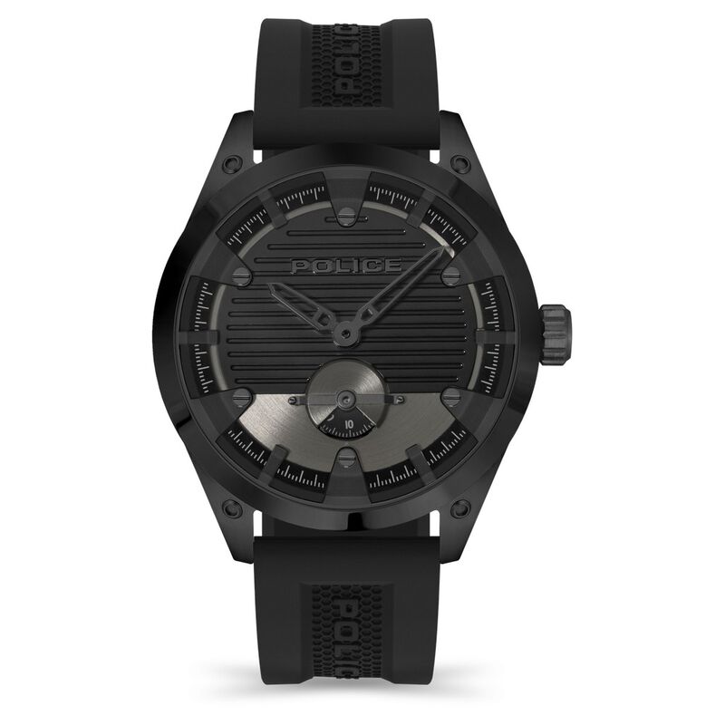 Buy Online Police Quartz Analog Black Dial Leather Strap Watch for Men ...