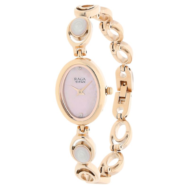 Buy Online Titan Raga Moonlight Mother of Pearl Dial Women Watch With ...