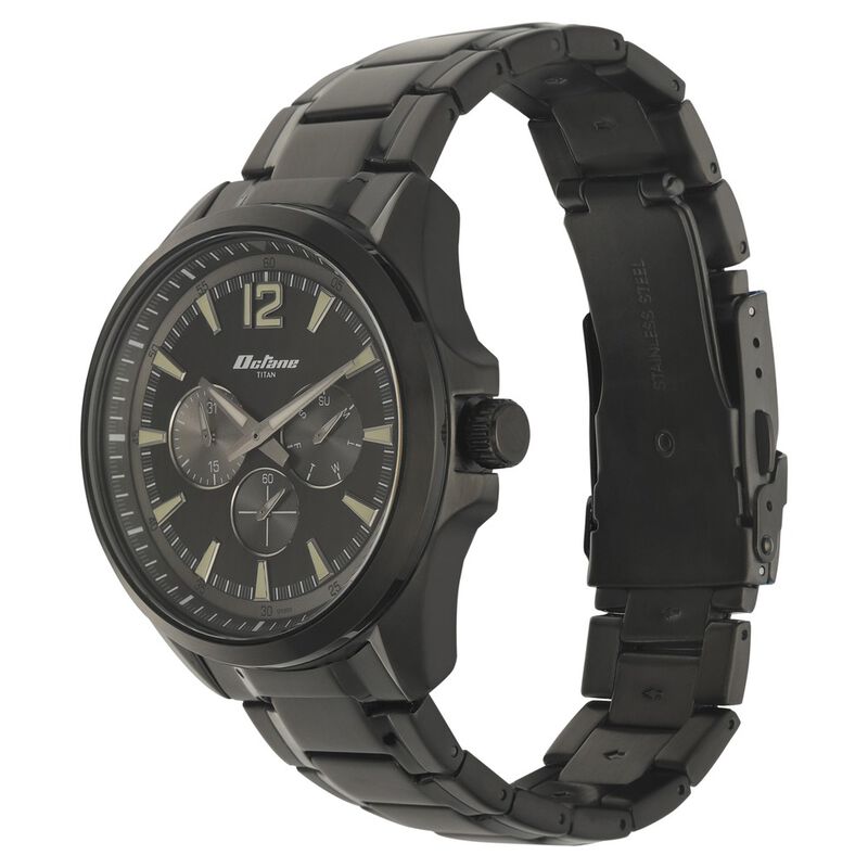 Buy Online Titan Quartz Multifunction Silver Dial Stainless Steel Strap ...